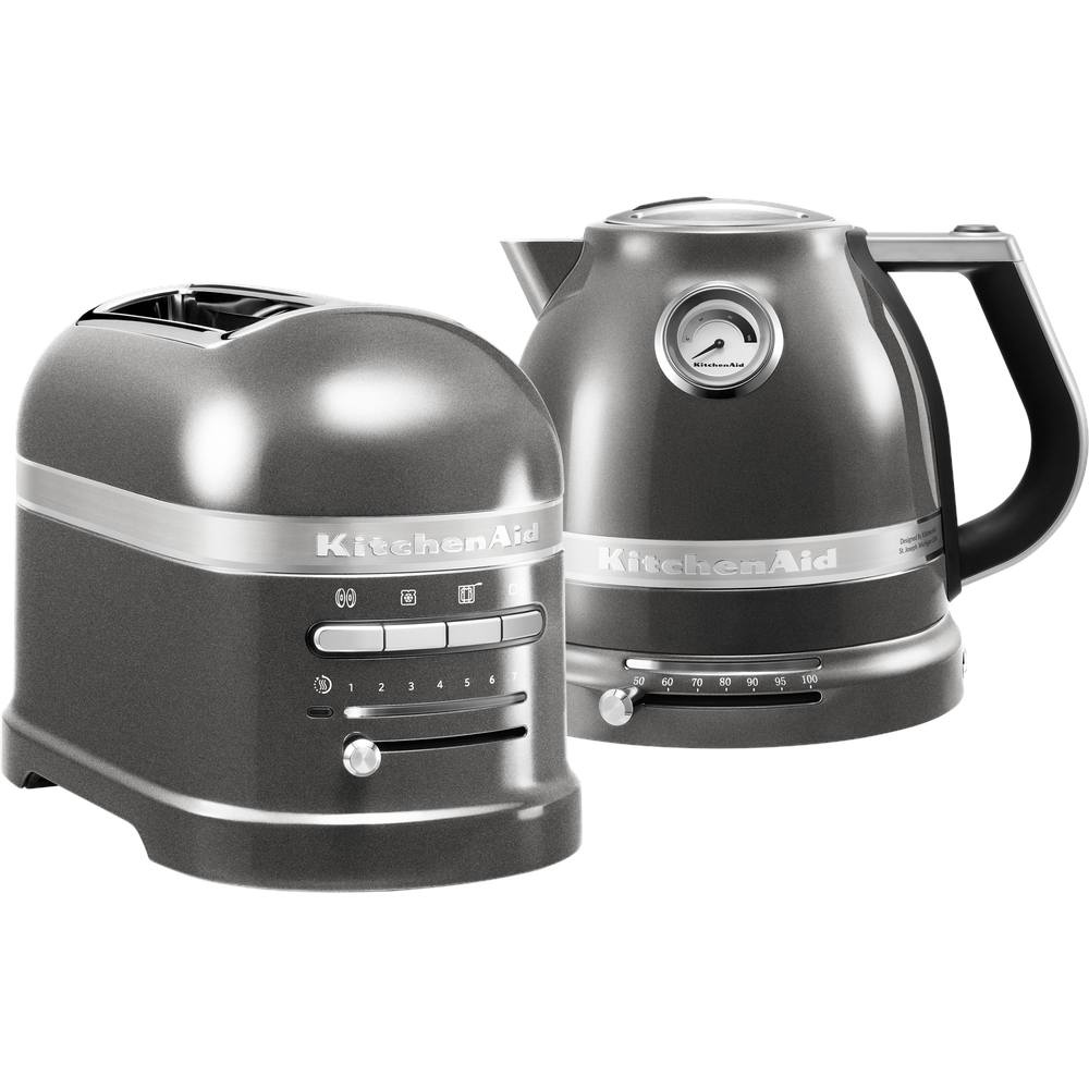ARTISAN BREAKFAST SET (2-SLOT TOASTER) - Medallion Silver | KitchenAid UK
