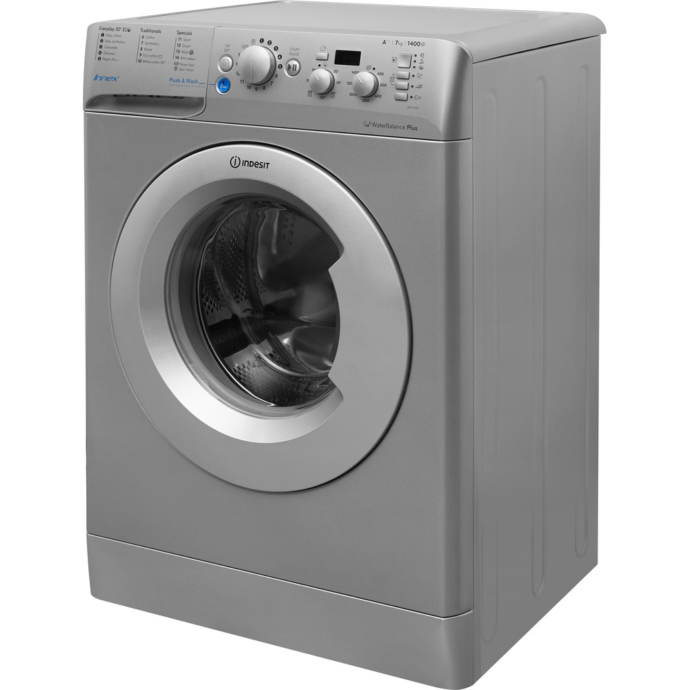 Indesit Innex 7kg 1400rpm Washing Machine Silver