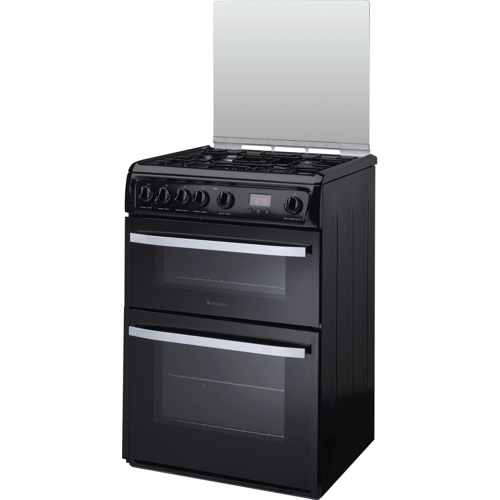 Hotpoint gas freestanding double cooker: 60cm - DSG60K | Hotpoint