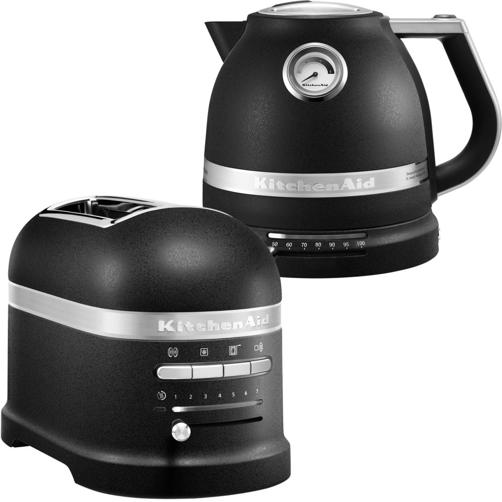ARTISAN BREAKFAST SET (2-SLOT TOASTER) - Cast iron black | KitchenAid UK