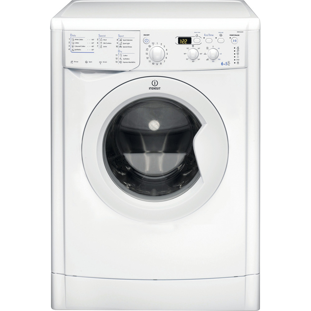 Indesit Ecotime IWDD 6105 B ECO Washer Dryer in White - IWDD 6105 B ECO UK