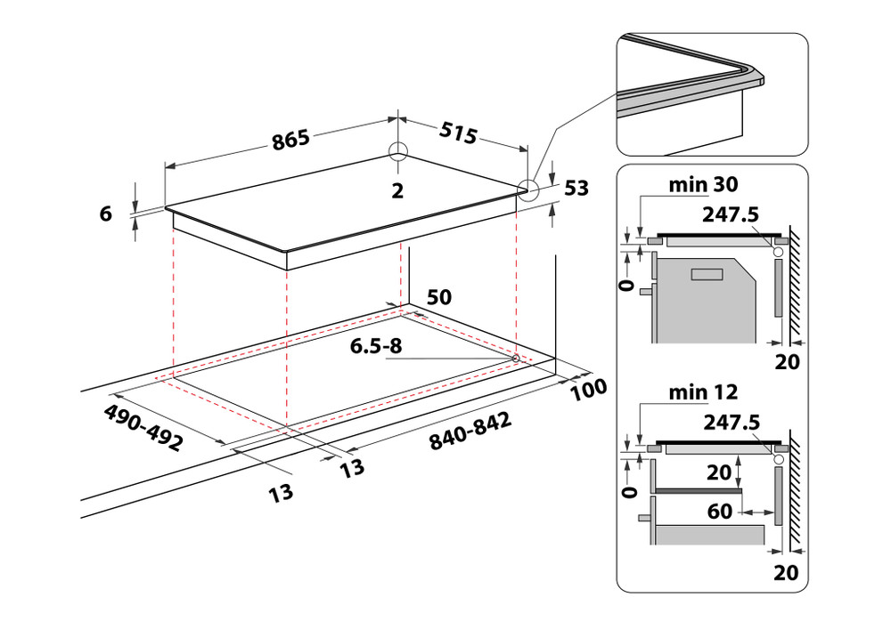 Induktionskogeplade til standardmontering 90 cm | KitchenAid DK