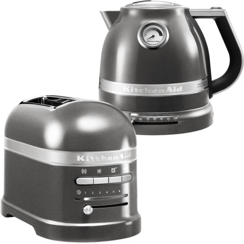 ARTISAN BREAKFAST SET (2-SLOT TOASTER) - Medallion Silver | KitchenAid UK